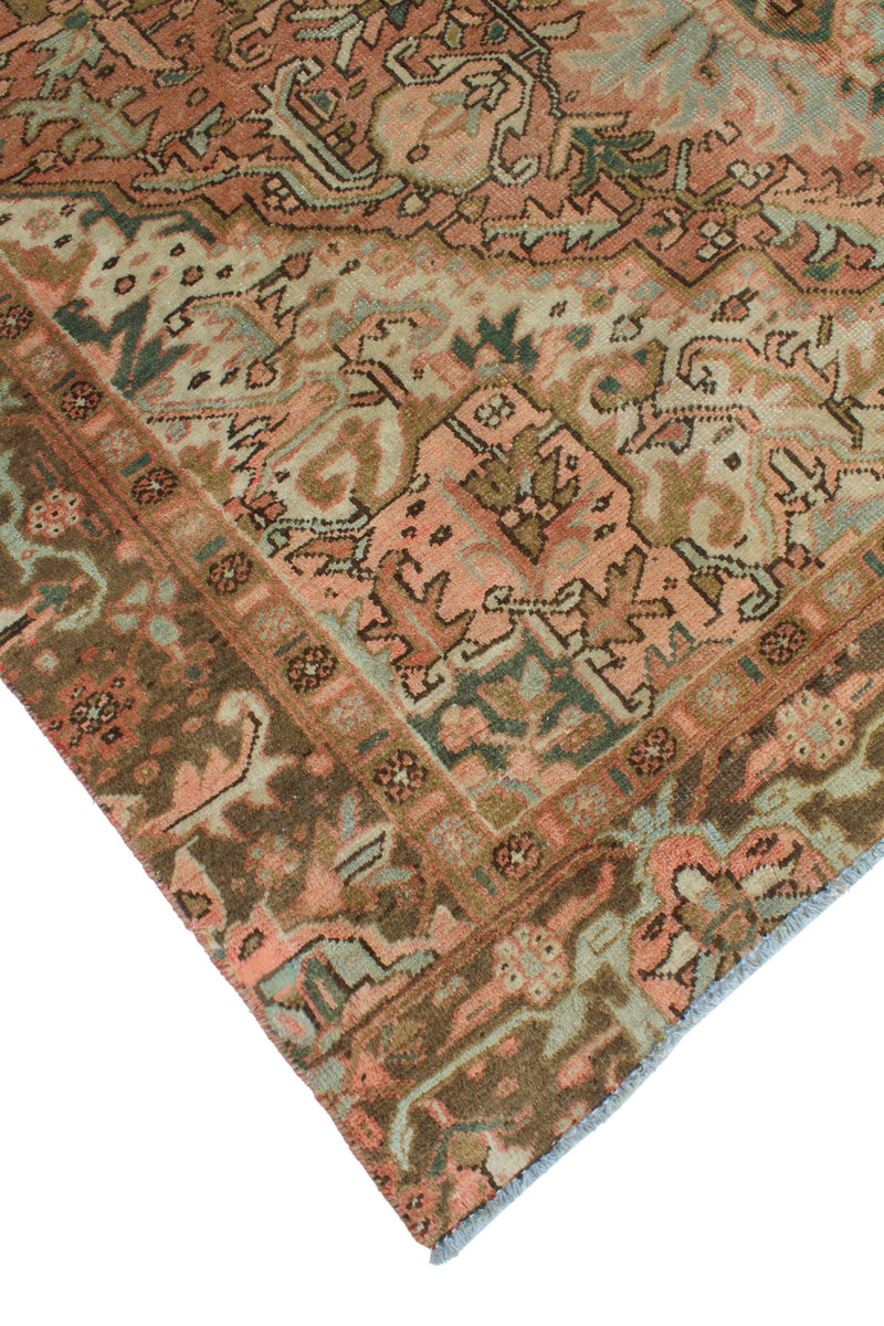 Fine VTG Zaure Rust/Green Rug, 6'8 x 9'8 – Noori Rug