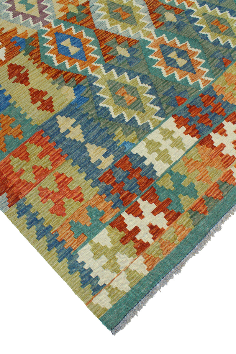 Sangat Monty Green/Rust Rug, 6'8 x 9'11 – Noori Rug