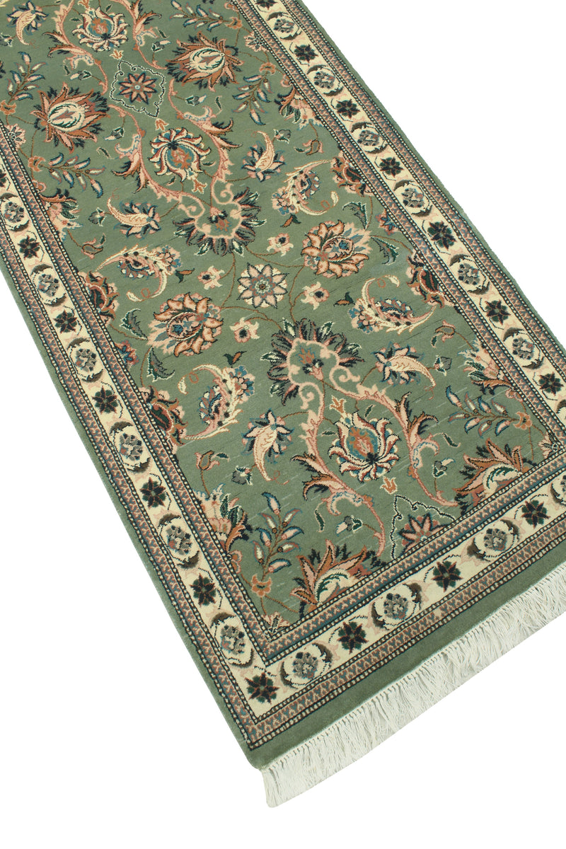 Wali Emil Lt. Green/Ivory Runner, 2'8 x 13'11 – Noori Rug